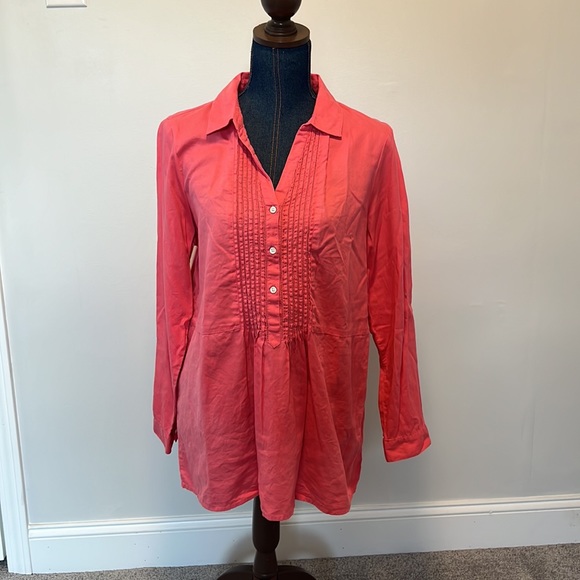 J. Jill | Tops | J Jill Pink Pintuck Tunic Top Size Medium | Poshmark